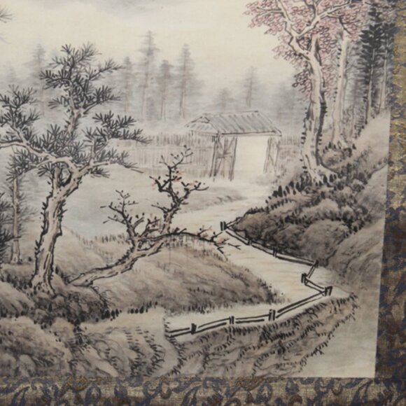 Chinese Landscape Painting Scroll | Art | Quing Dynasty Trees Mountains ...